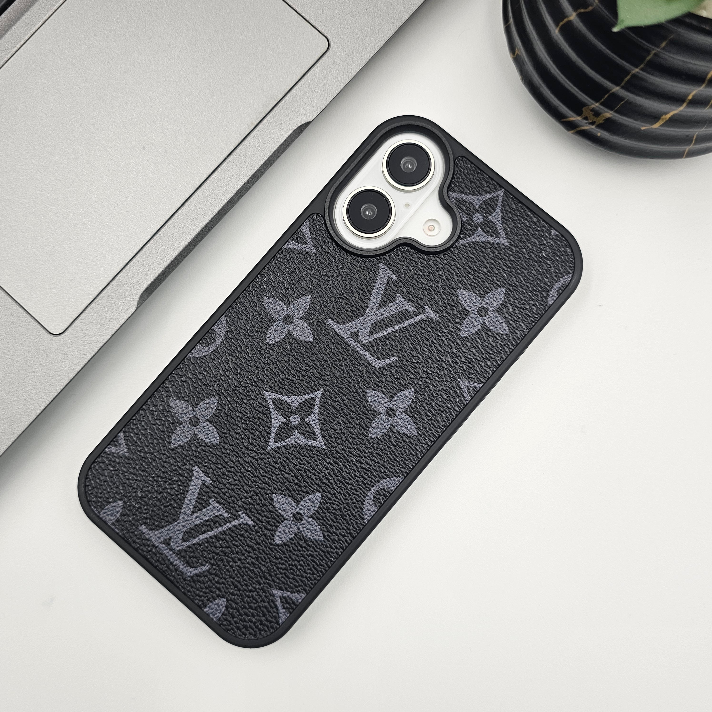 iPhone Series Luxury Brand PU Leather Phone Case Black – Season Made