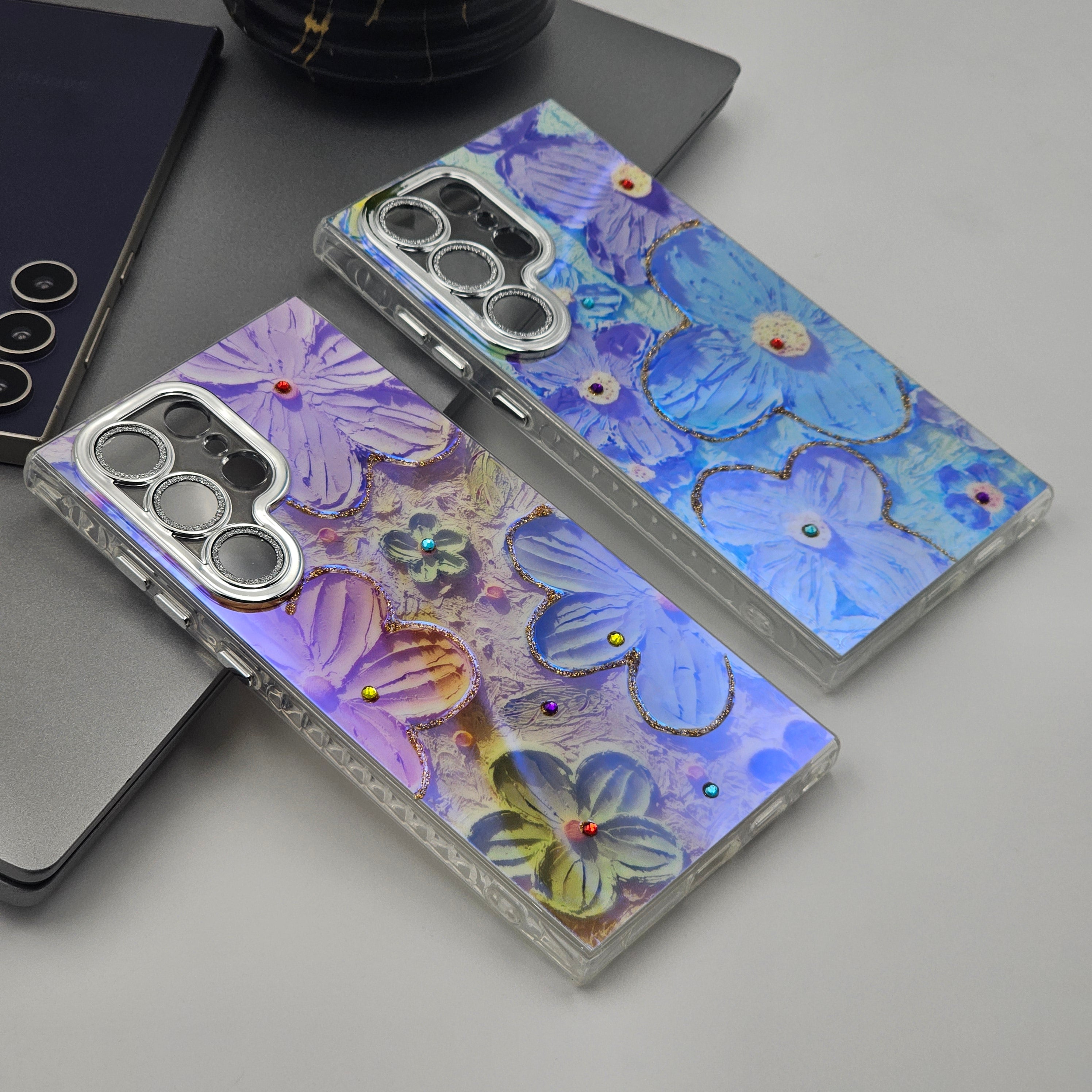 Samsung Galaxy S25 Ultra 3D Floral Painting Shimmer Case – Season Made