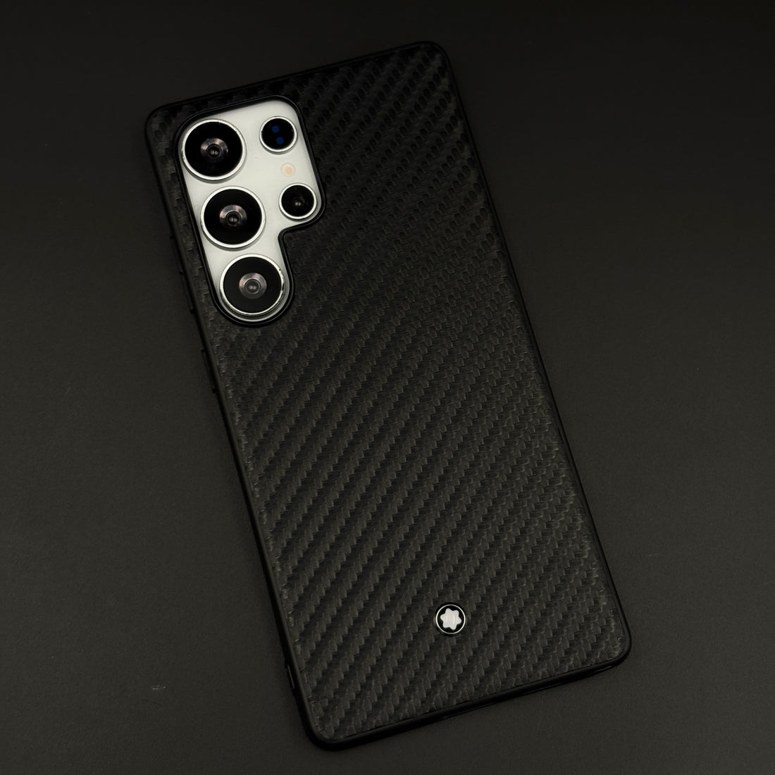 Carbon Fibre MB Logo Case for Samsung Galaxy S25 Ultra | Luxury Emboss ...