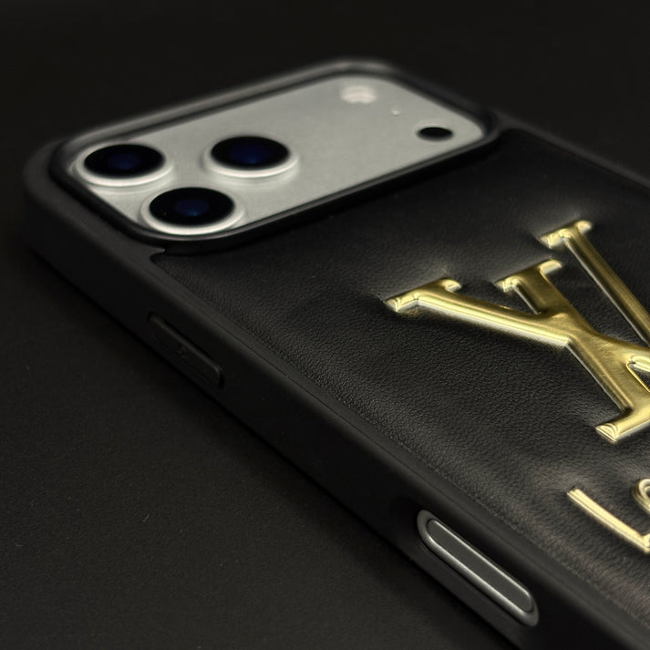 Luxury Embossed Branded Metal Logo Mobile Case for iPhone 17 Series ...