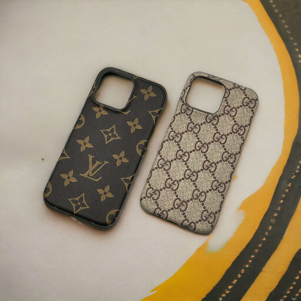 iPhone 16 Series Luxury Brand Pattern PU Leather Case Cover – Season Made