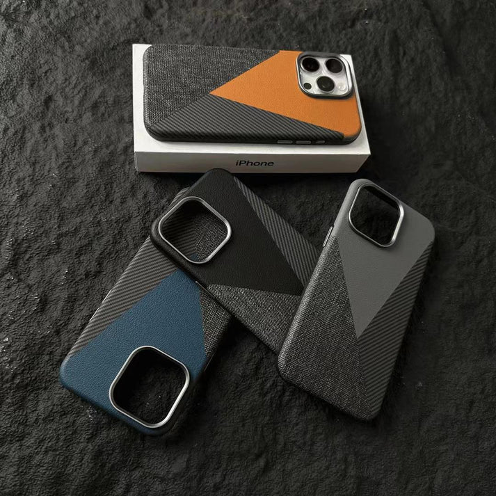 iPhone 16 Series 3 Layer Texture Luxury Leather Case – Season Made