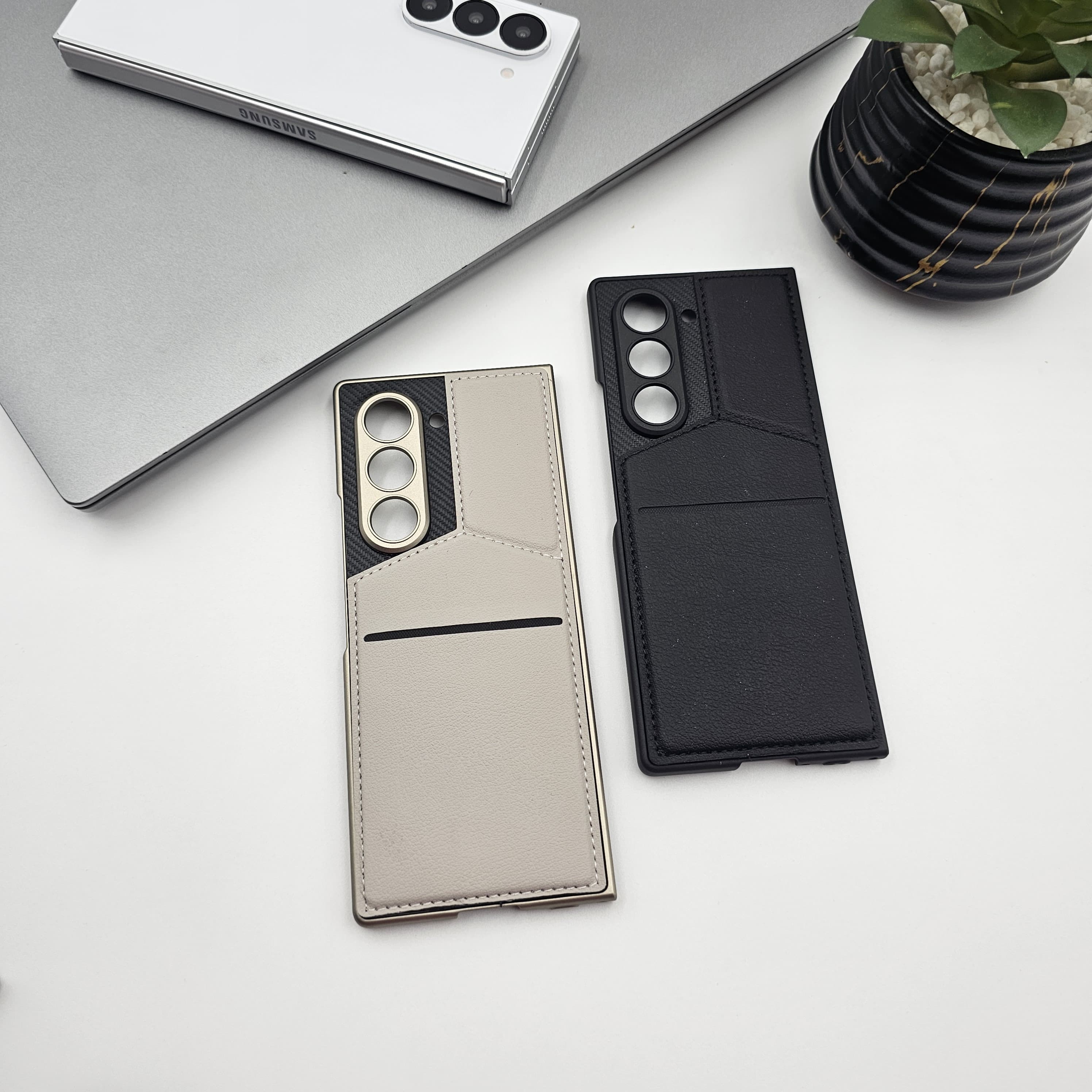Samsung Galaxy Z Fold 6 Stand Cardholder With Front Screen Protector ...