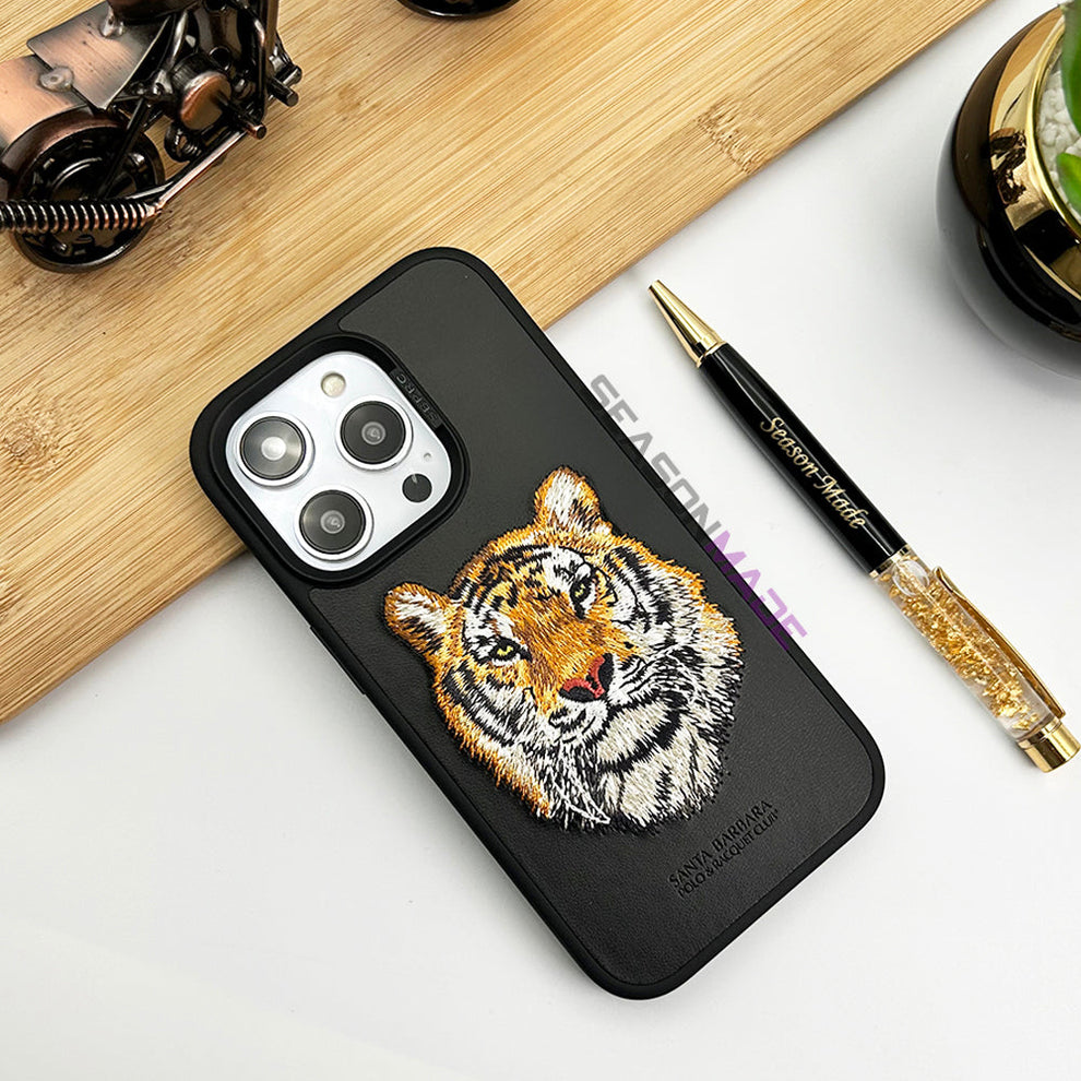 iPhone Luxury Santa Barbara Leather Savana Tiger Case Clearance Sale ...