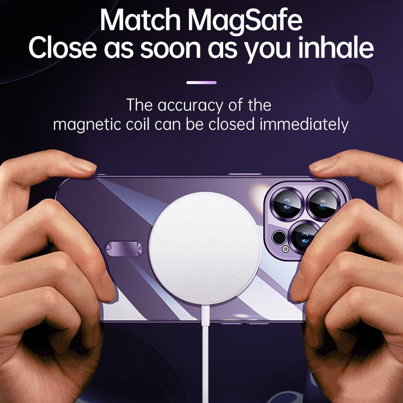 iPhone Magsafe Transparent Purple Case Cover Lens Protector – Season Made