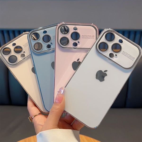 iPhone Luxury Backplane Glass Chromatic Lens Shield Case Cover – Season ...